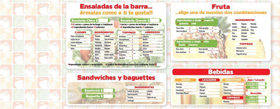 Menu at DisFruta pub & bar, Gómez Palacio