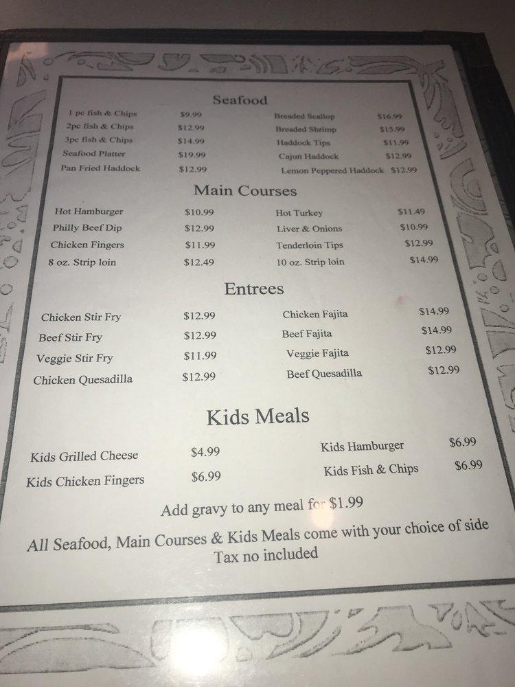 Menu at Ship Victory Restaurant & Lounge, Dartmouth