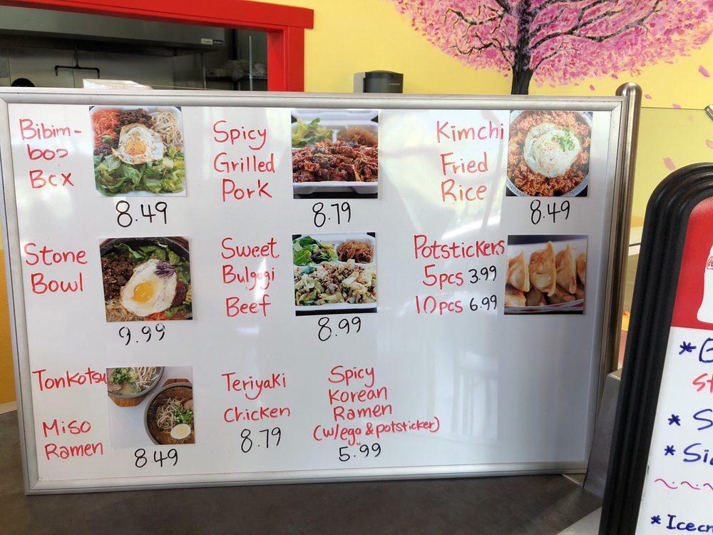 Menu at Koko Lunchbox restaurant, Provo