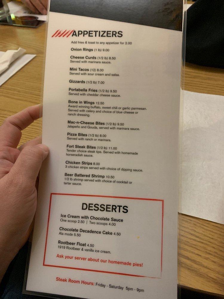 Menu at Fort Bar & Grill, Fort Ripley