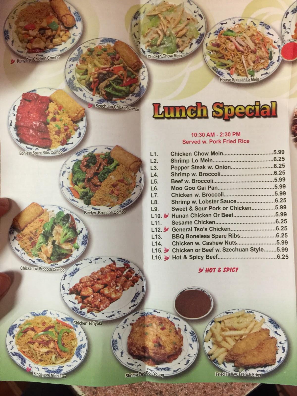 Menu at #1 Chinese Restaurant, Winona