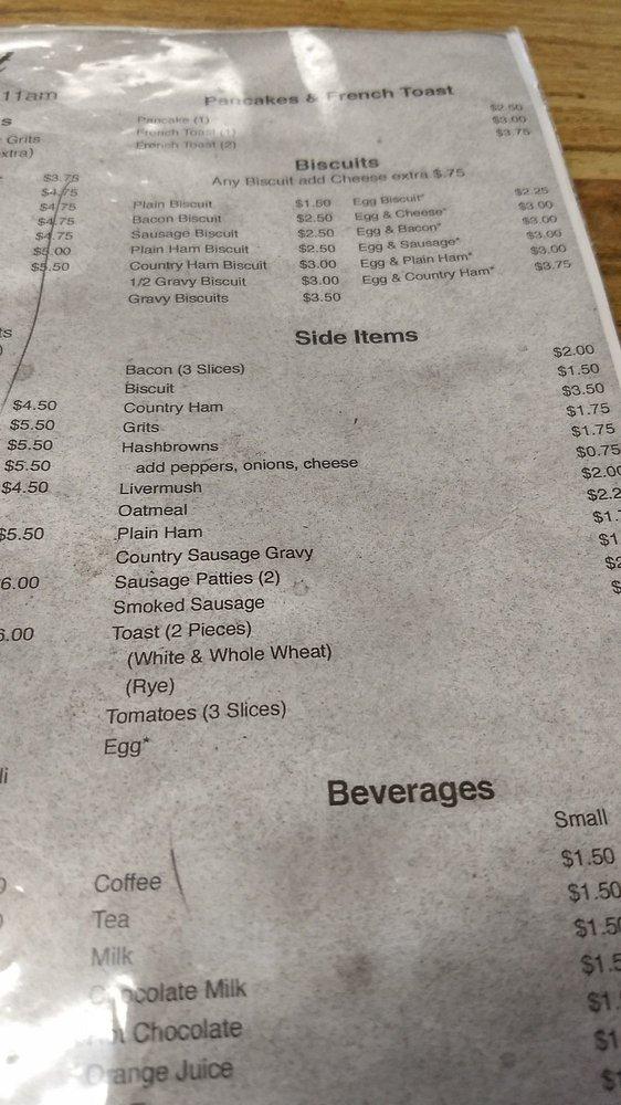 Menu at J-Birds restaurant, Mint Hill
