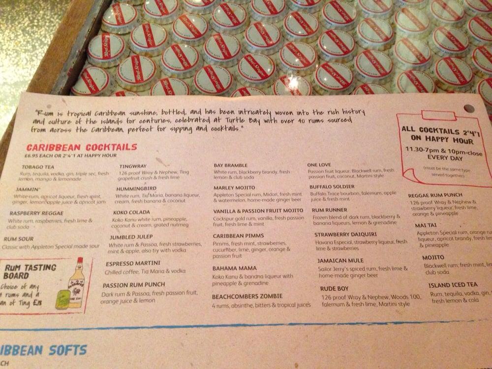 Menu at Turtle Bay Manchester Oxford Rd restaurant, Manchester, 33-35 ...