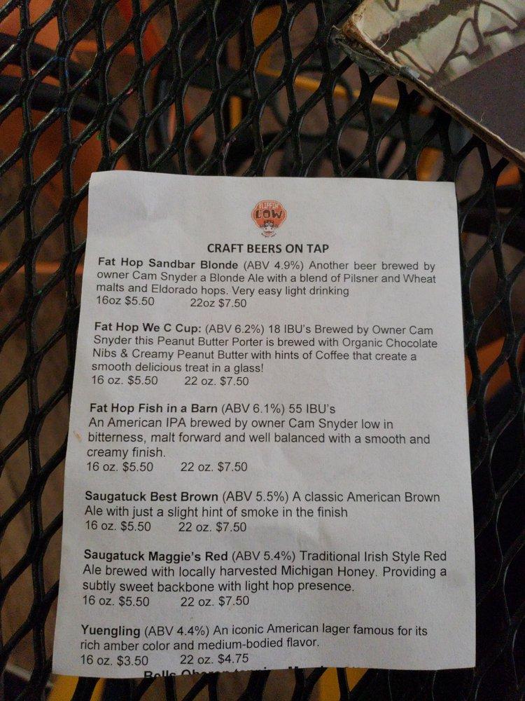 Menu at Flippin Cow pub & bar, Elkhart