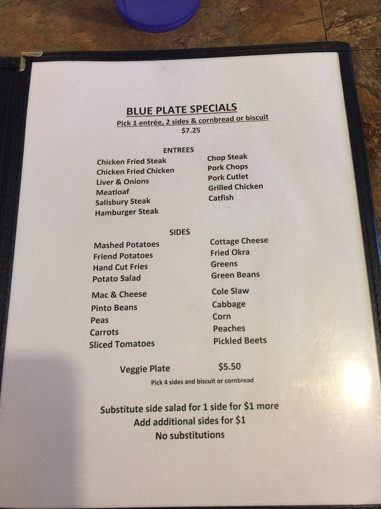 Menu at Mill Street Diner cafe, Lewisville