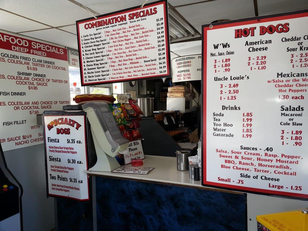 Menu at The Dog Shack restaurant, Hudson Falls