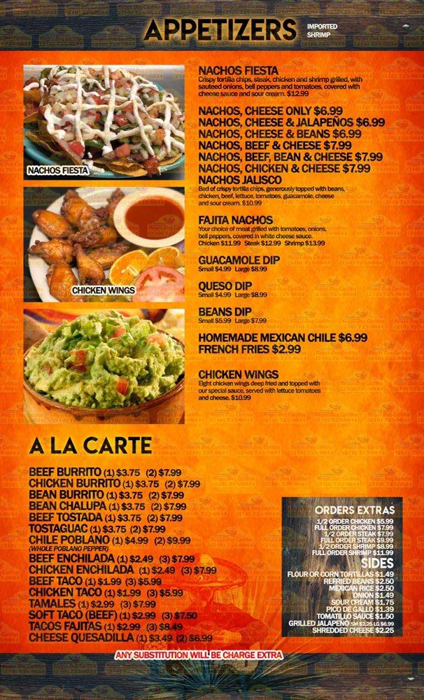 Menu at Guadalajara Mexican Grill New Iberia desserts, New Iberia