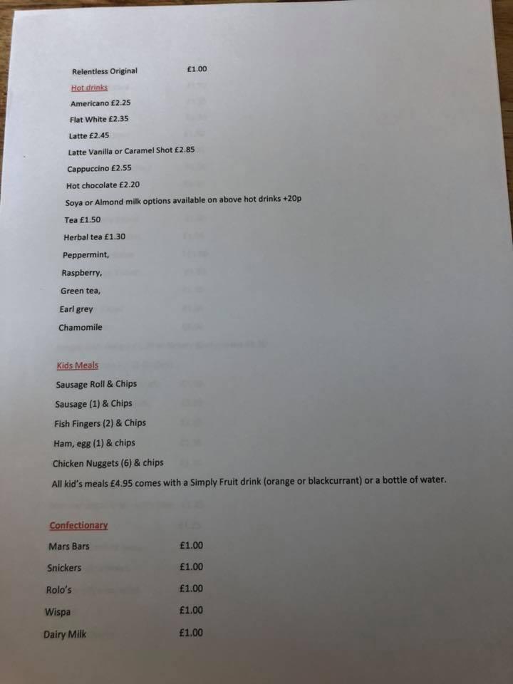 Menu at Brunch Lunch and Munch cafe, Exmouth, 18 Parade