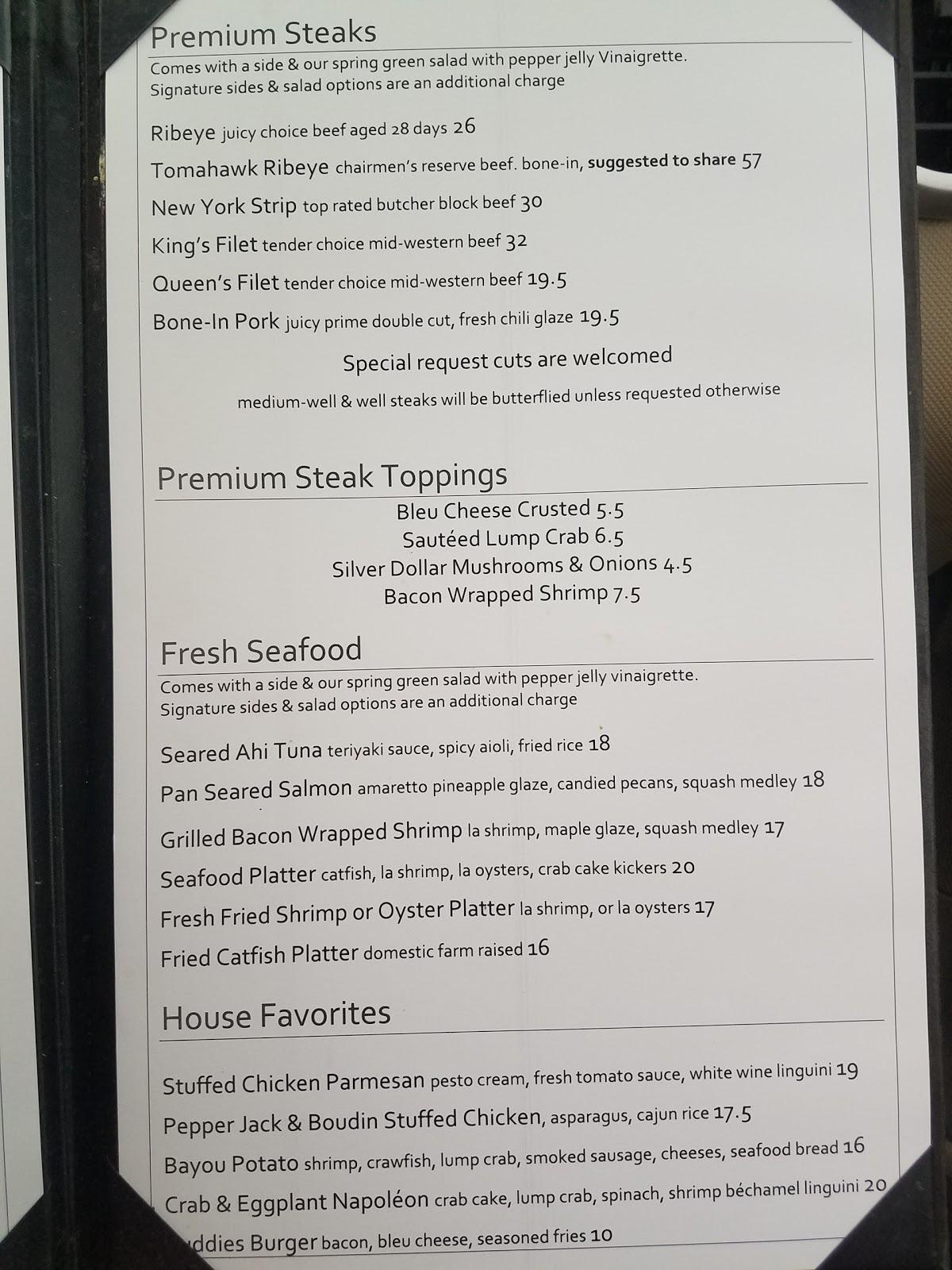 Menu at Buddies Bar & Grill, Hammond