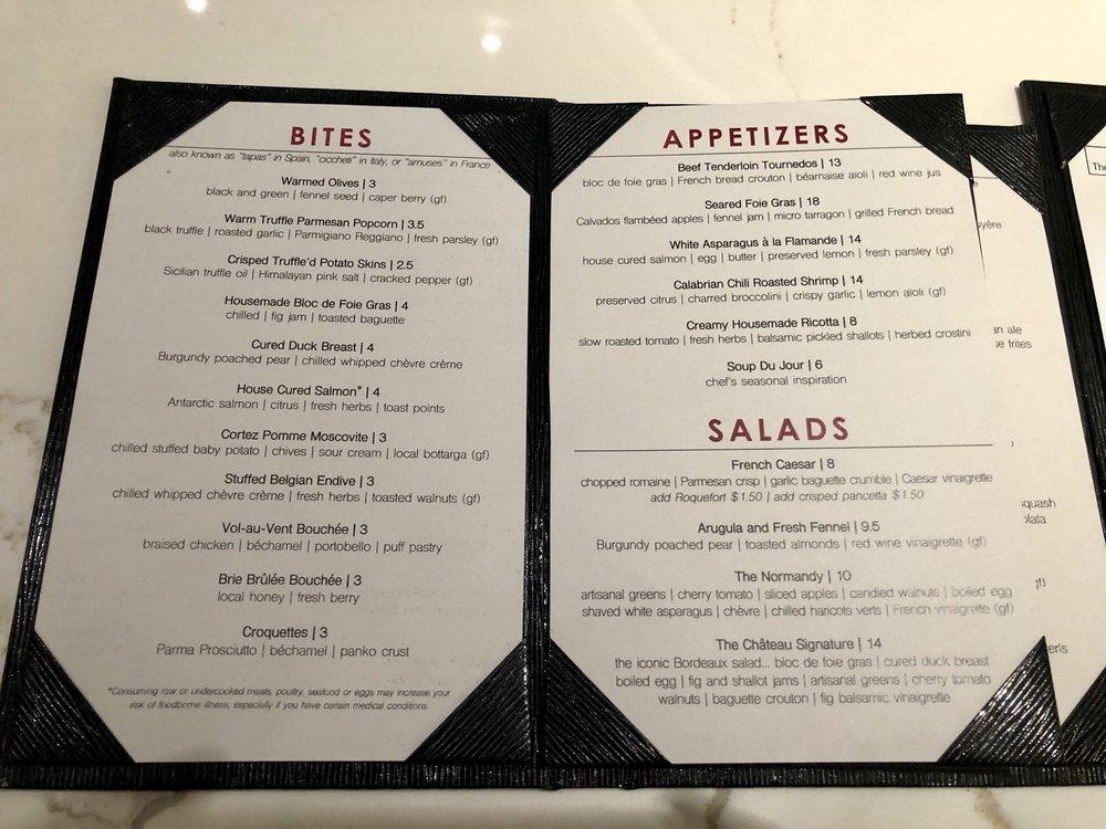 Menu at Château 13 pub & bar, Bradenton