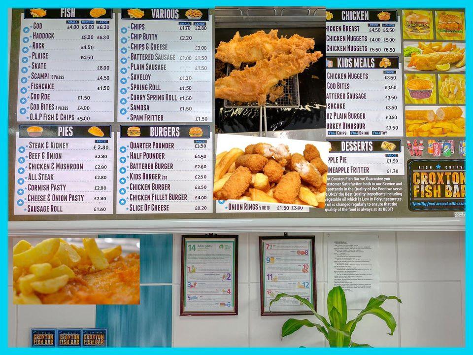 Menu at Croxton Fish Bar, Thetford