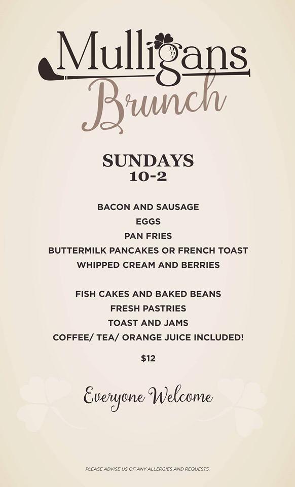 Menu at Mulligans pub & bar, Miramichi