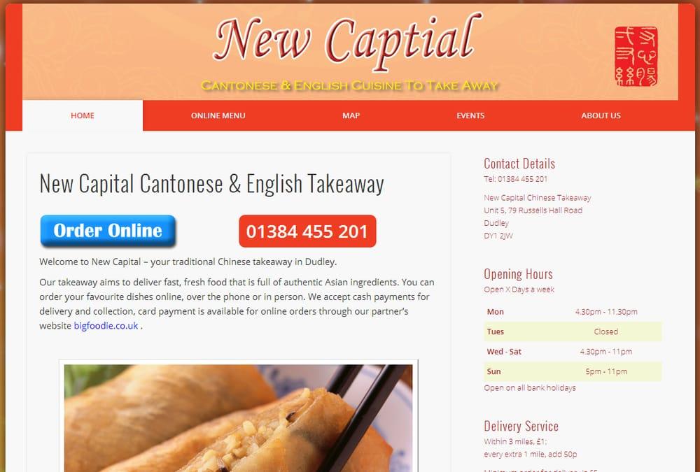 Menu at New Capital fast food, Dudley, 79 Russells Hall Rd