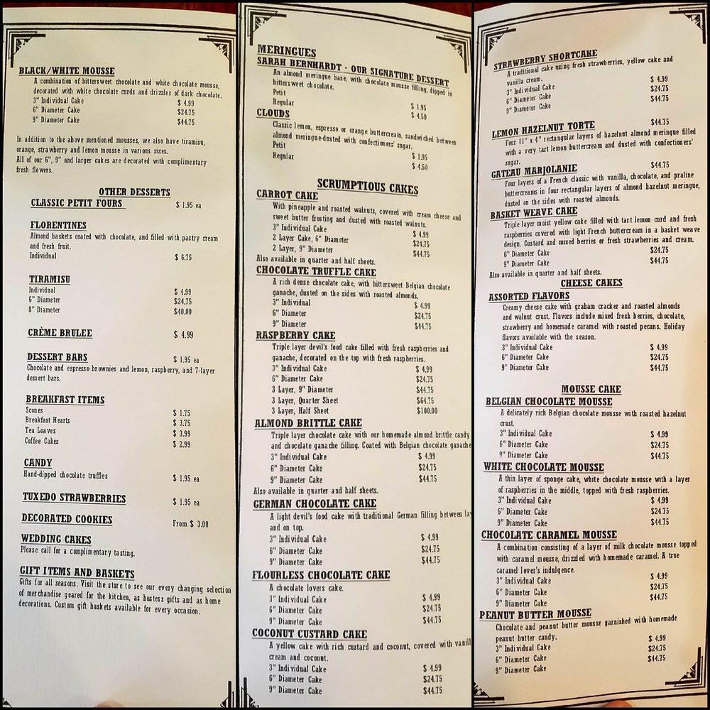 Menu at Perfectly Sweet desserts, Alhambra