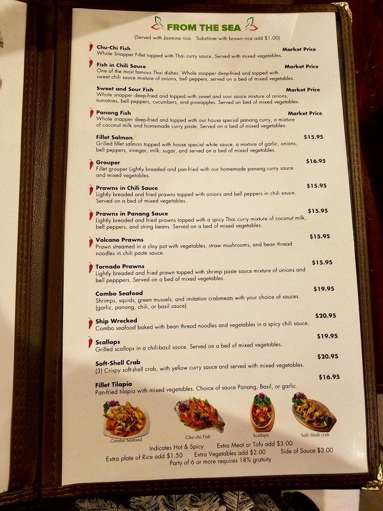 Menu at Siam Garden Thai Restaurant Orlando, Orlando, E Colonial Dr