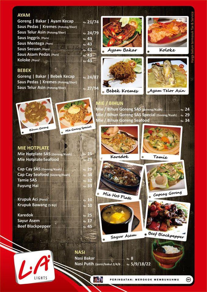 Menu at SAS Cafe N Resto, Surabaya, Jl. Bhaskara Sawah No.30