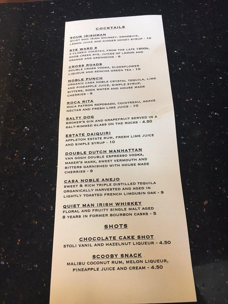 Menu at The Feve pub & bar, Oberlin
