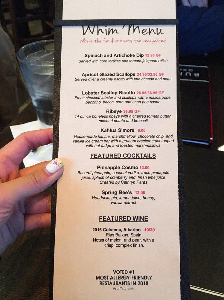 Menu at Burtons Grill & Bar, Westford