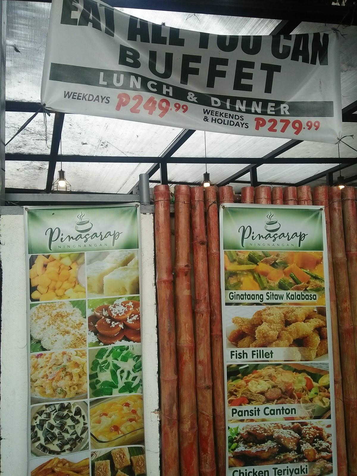 Menu at Pinasarap Ningnangan restaurant, Pasay