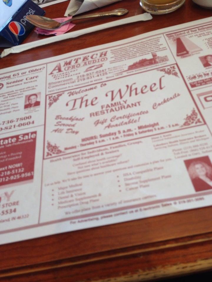 Menu at The Wheel Family Restaurant, Hammond