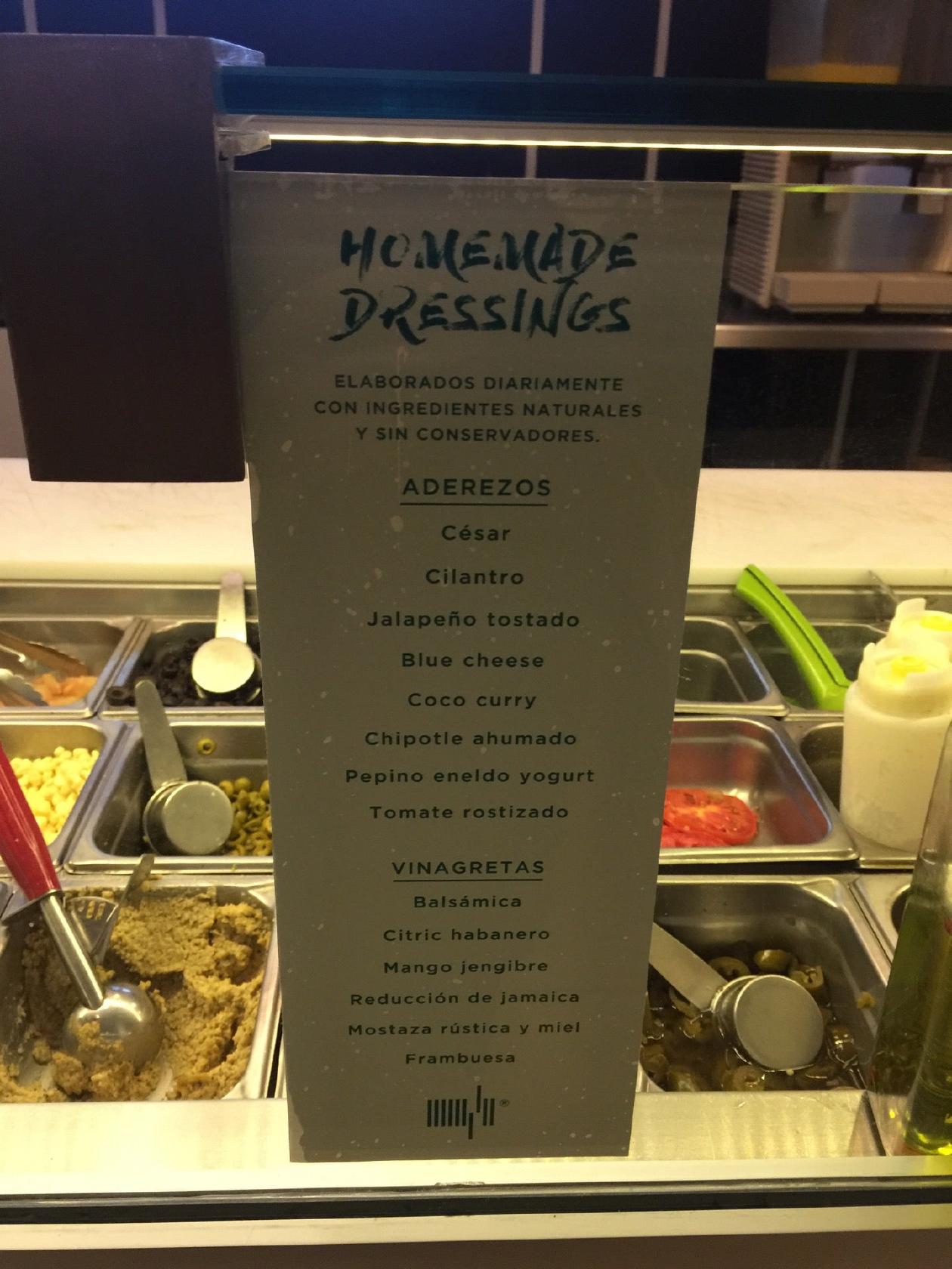 Menu at Greengrass fast food, Mexico City, Av Nuevo León 192-C