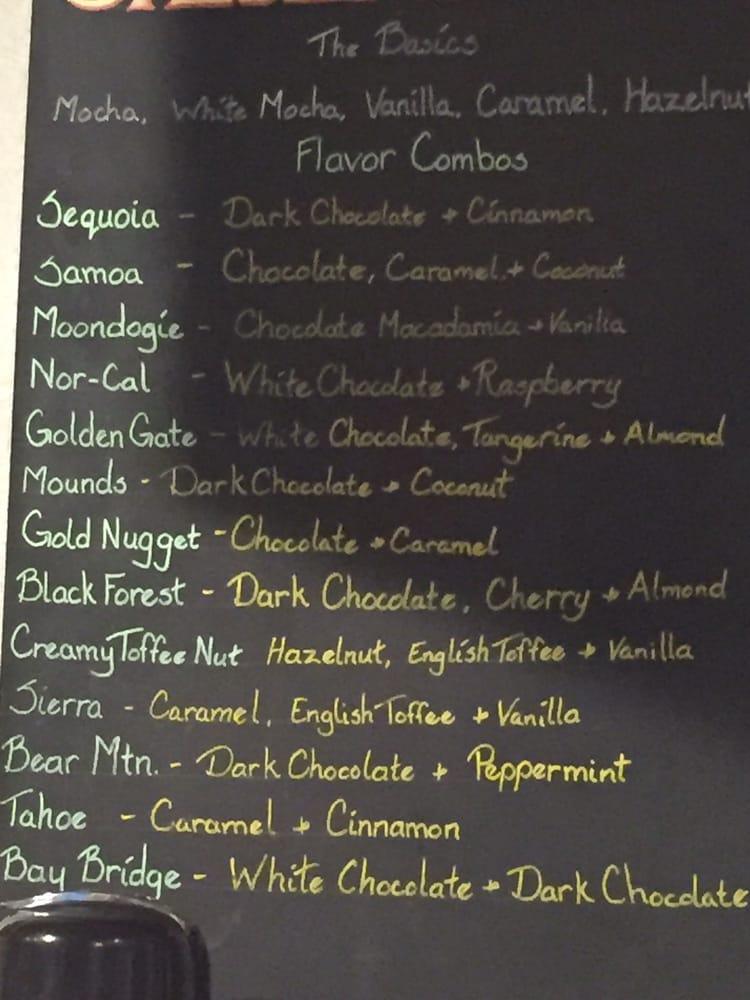 Menu at Outlaw Coffee Company cafe, Verdi, Old highway 40 East