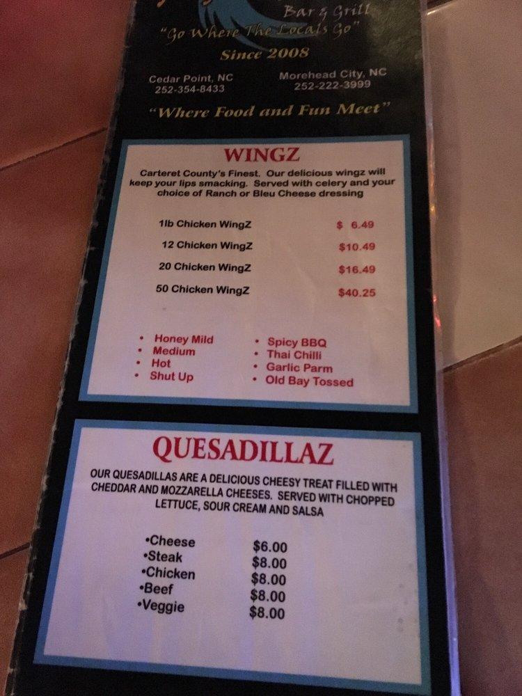 Menu at Riptidez pizzeria, Cedar Point