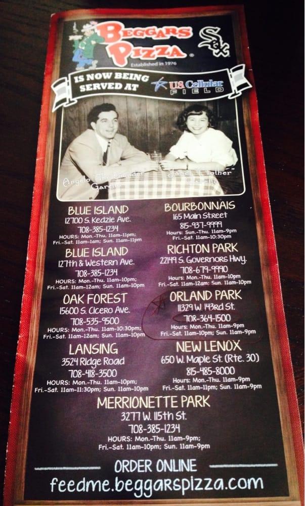 Menu at Beggars Pizza - Orland Park pizzeria, Orland Park, W 143rd St