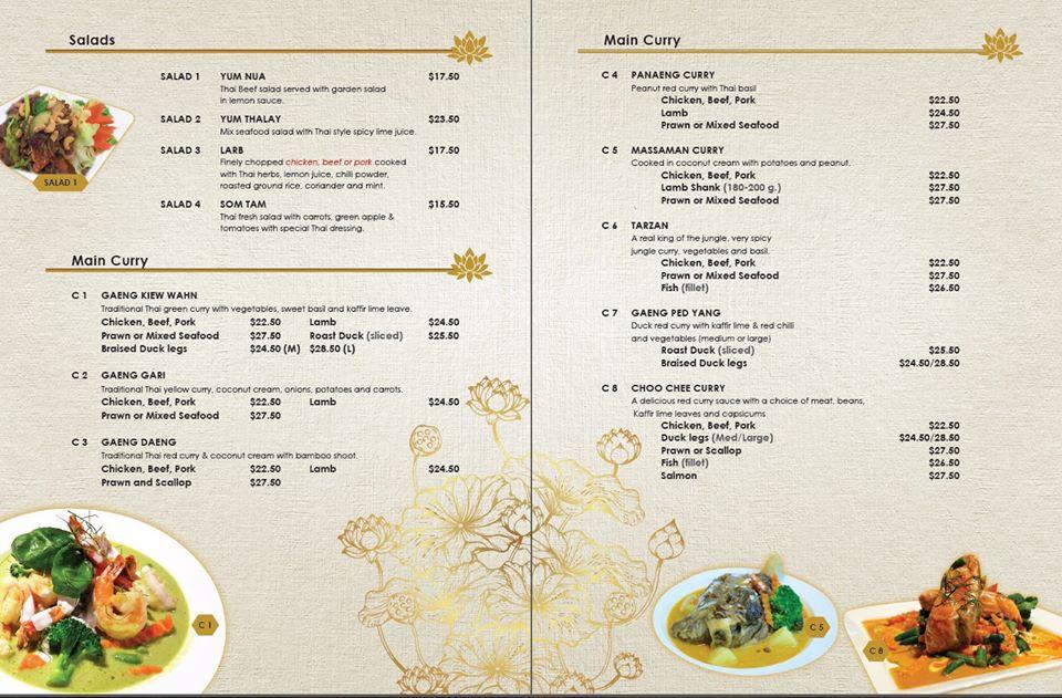 Menu at Golden Silk Thai Hobsonville Branch restaurant, Auckland, 124 ...