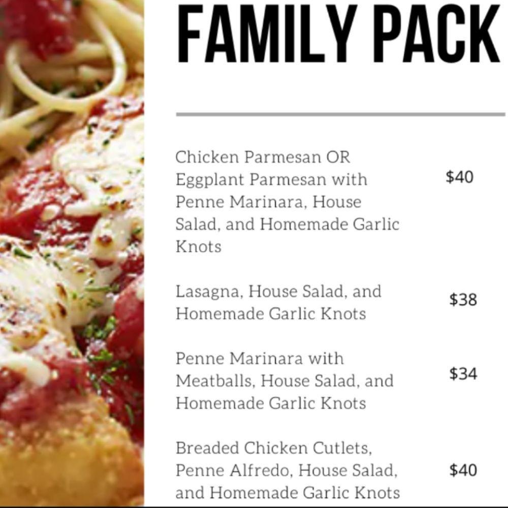 Menu at CocoBella's Italian Grille restaurant, Northfield