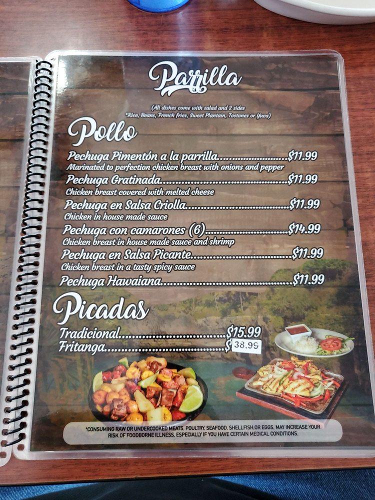 Menu at Pimenton Parrilla & Bar, Buford