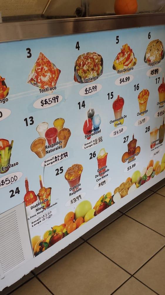 Menu at The Water Place and neveria, Lake Elsinore