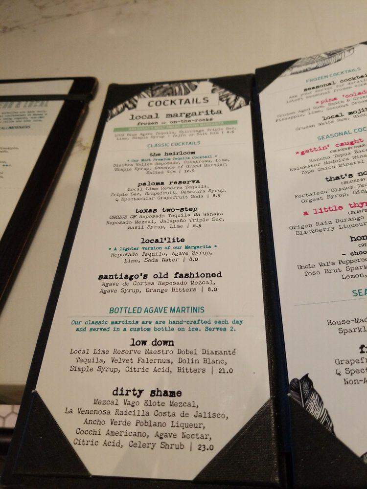 Menu at Local Lime : Rogers pub & bar, Rogers