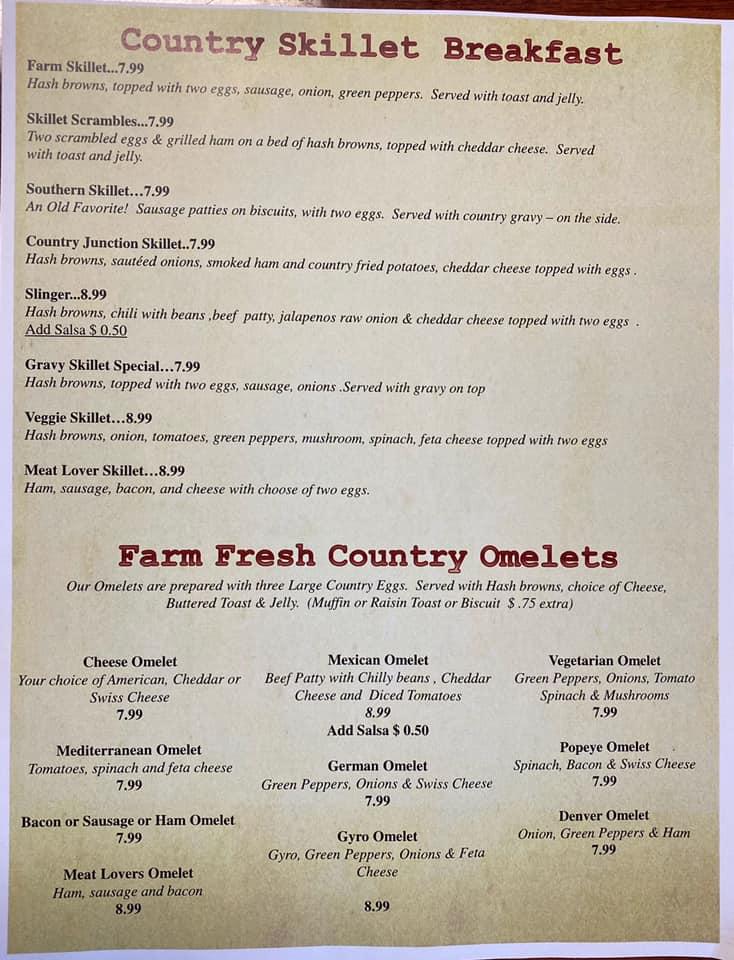 Menu at Florissant City Diner restaurant, Florissant