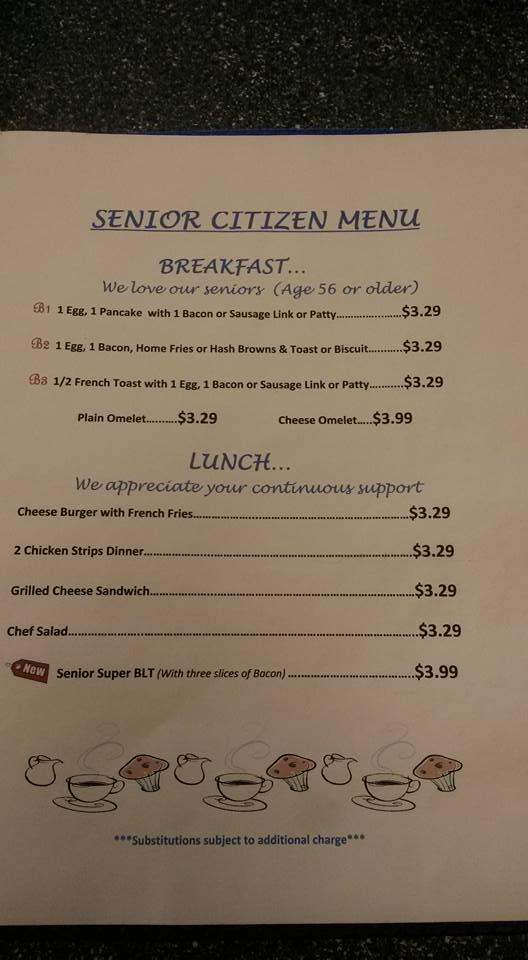 Menu at Neighbors Cafe, Oklahoma City