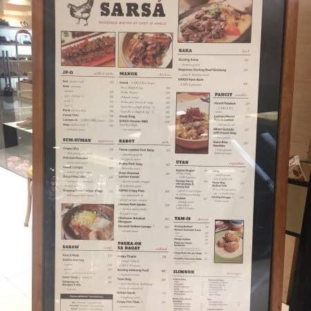 Carta de Sarsa Kitchen + Bar, Mandaluyong, Bldg A
