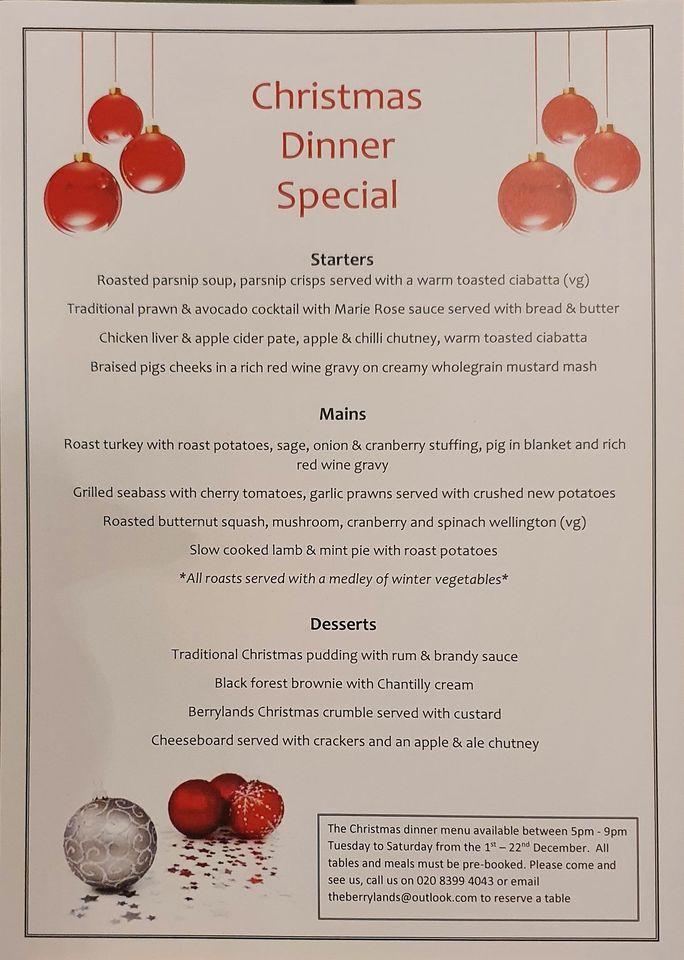 Menu at The Berrylands pub & bar, Surbiton