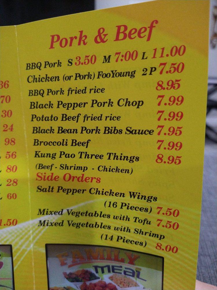 Menu at Jumbo Chinese Food restaurant, La Puente