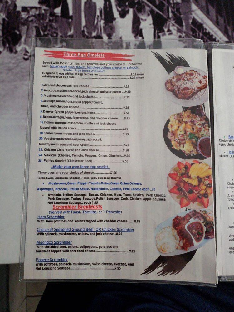 Menu at Old Town Cafe, Seal Beach