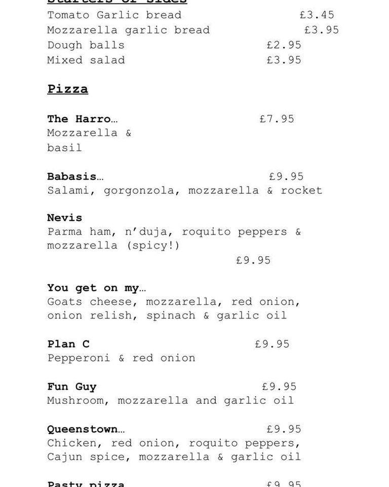 Menu at The Curious Coffee Company desserts, Easingwold