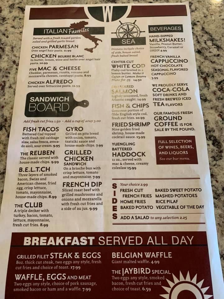 Menu at Waterloo Restaurant & Catering, Akron