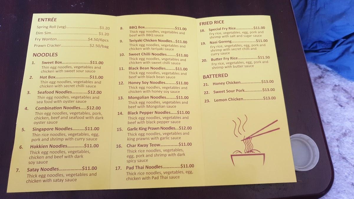Menu at Yummy Kitchen restaurant, Buninyong