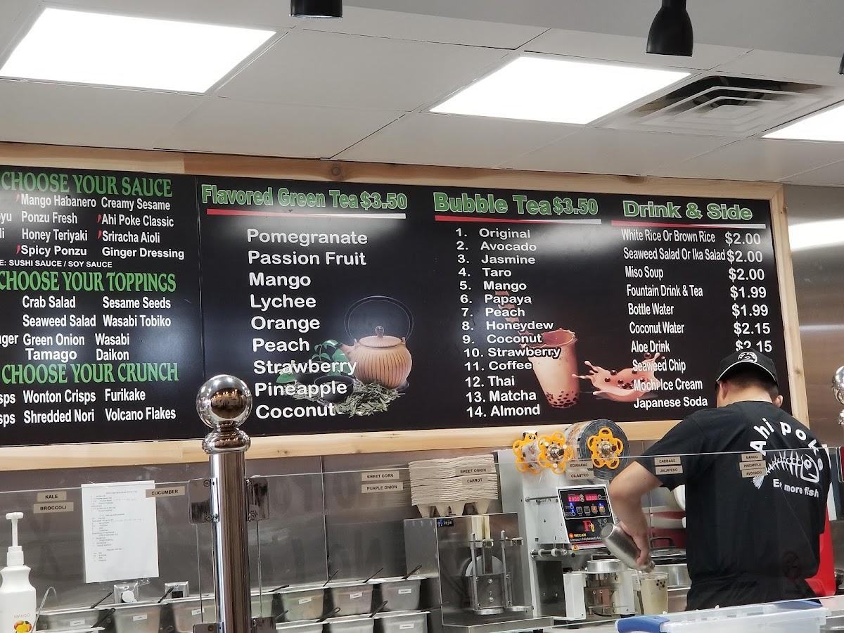 Menu at Ahi Poke - Hawaiian Bowls & Tapioca Tea restaurant, Pasadena