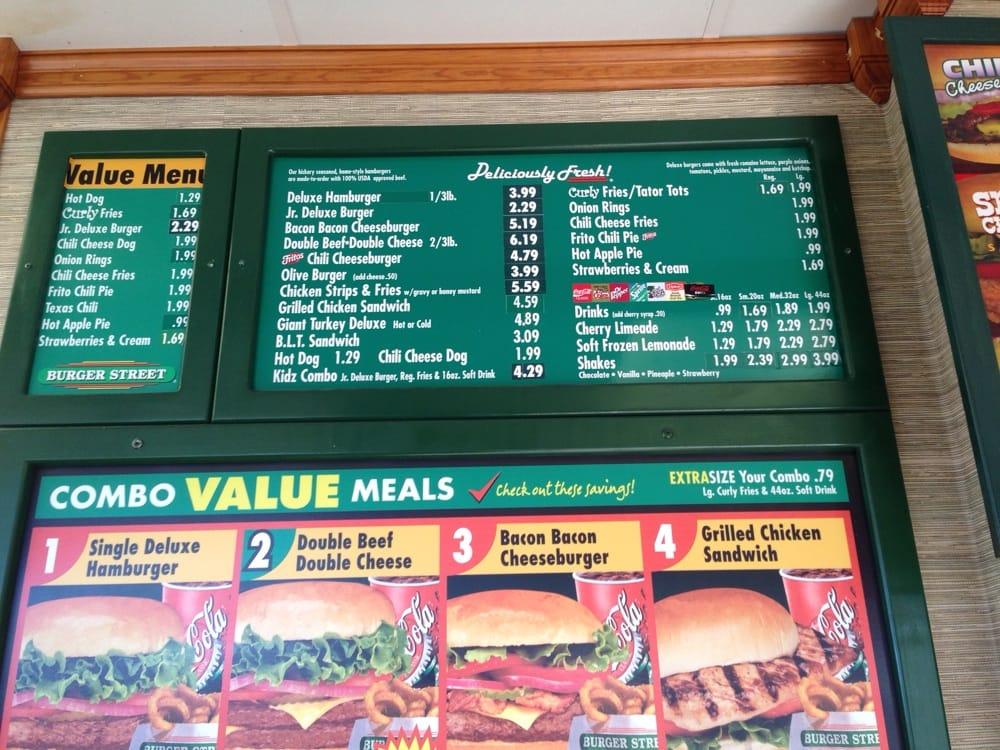Menu at Burger Street restaurant, Richardson, 514 W Belt Line Rd