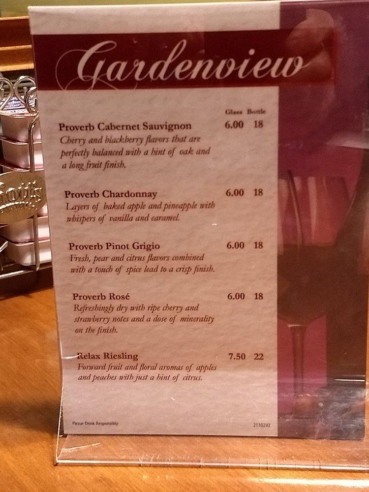 Menu at Gardenview Restaurant, West Seneca