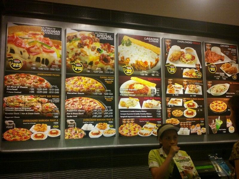 Menu at Greenwich restaurant, Cebu City, GF