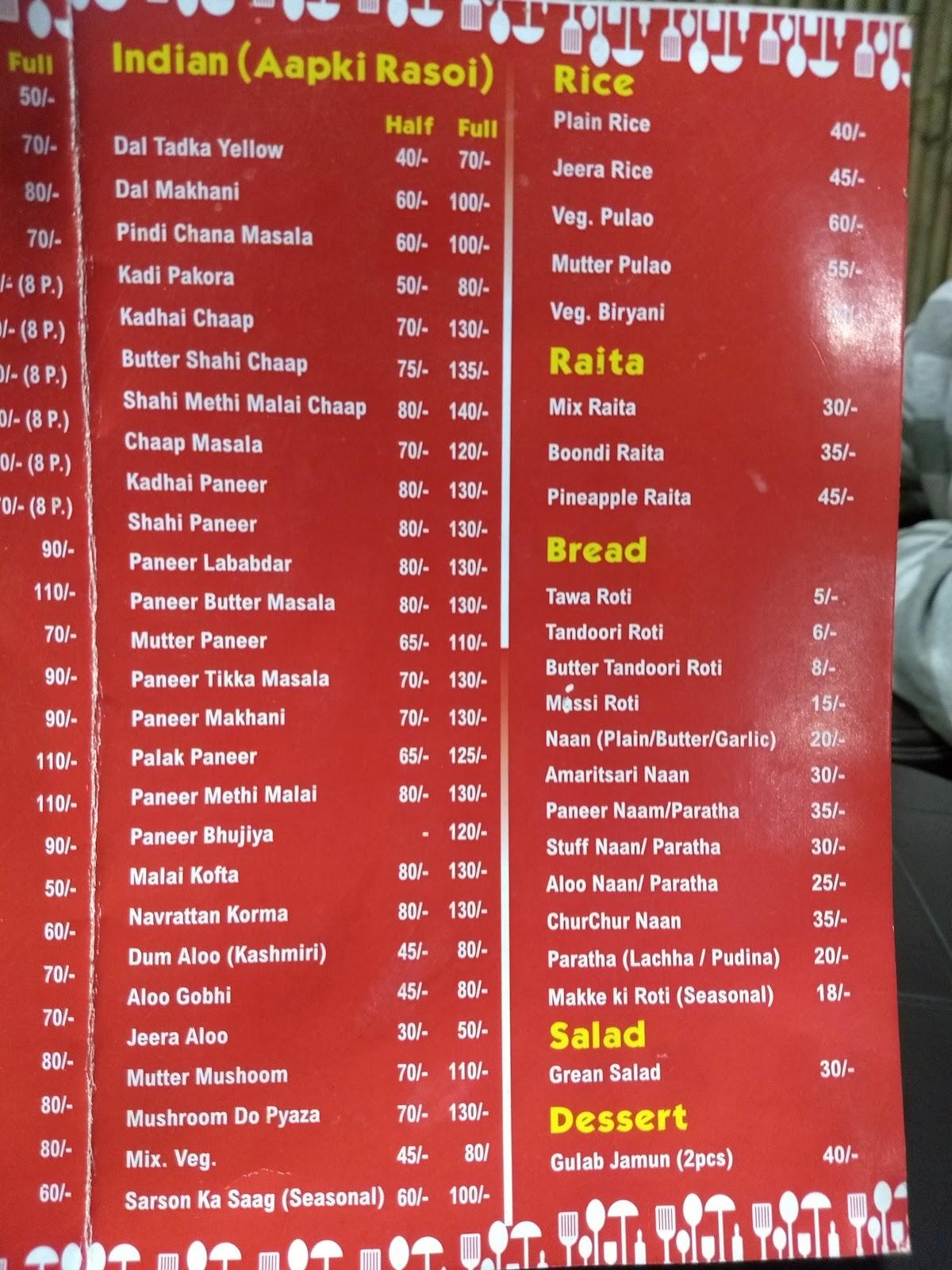 Menu at Mr.Chef Food Arena, Muradnagar