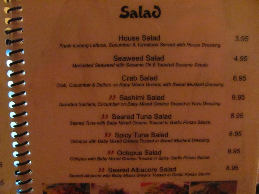 Menu at Sumo Japanese Restaurant, Ventura, S Victoria Ave