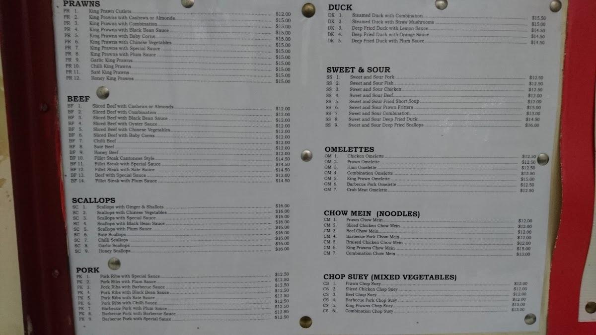 Menu at Welcome Chinese Restaurant Bomaderry, Bomaderry