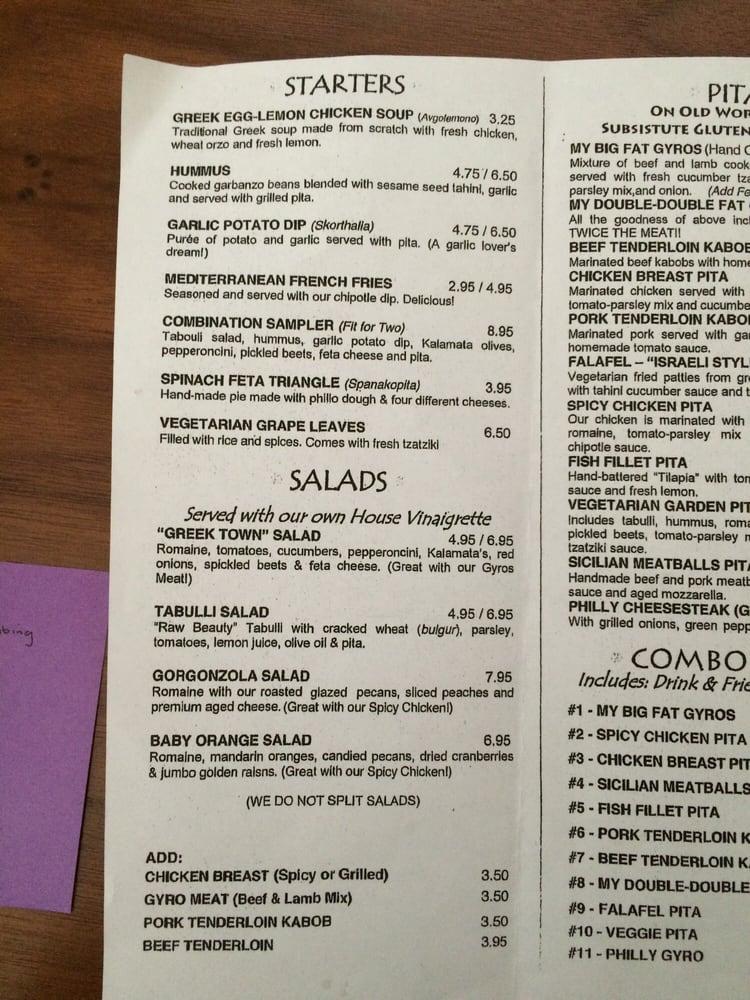 Menu at Mad Pita Express restaurant, St. George